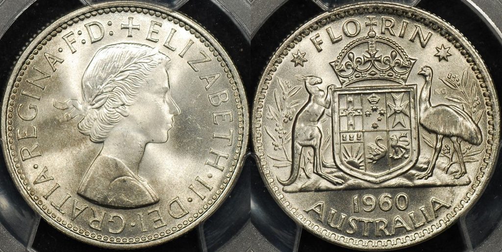 Australia 1911 Florin Fine - The Purple Penny Australia 1911 Florin Fine - The Purple Penny
